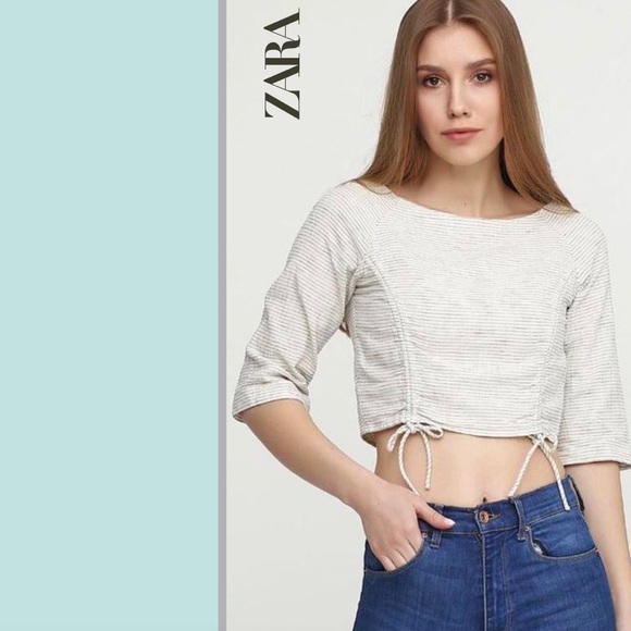 Zara | Tops | Nwt Zara Ruched Crop Top | Poshmark